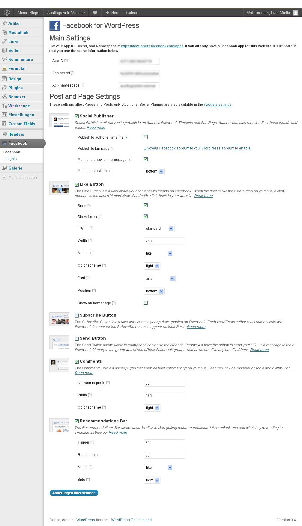 Cross-Posting mit dem Facebook for WordPress Plugin - Webdesign aus Weimar